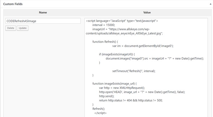 How to display my ‘Latest Image’ on a Website – AllSkEye